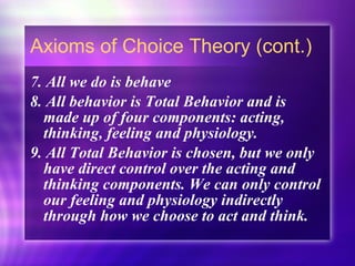 Choice theory reality therapy | PPT