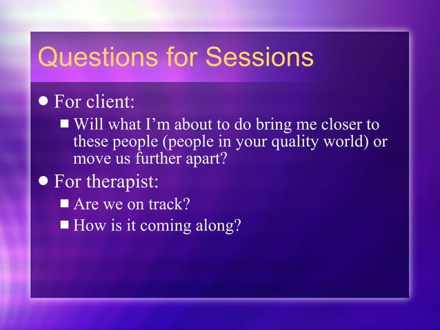 Choice theory reality therapy | PPT