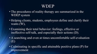 Choice Theory/Reality Therapy/PTSD | PPTX