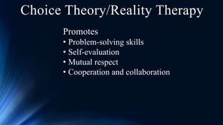 Choice Theory/Reality Therapy/PTSD | PPTX