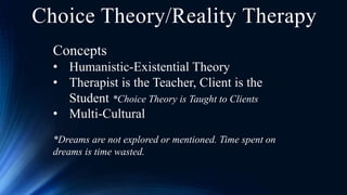 Choice Theory/Reality Therapy/PTSD | PPTX