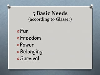 Choice Theory and Reality Therapy | PPT