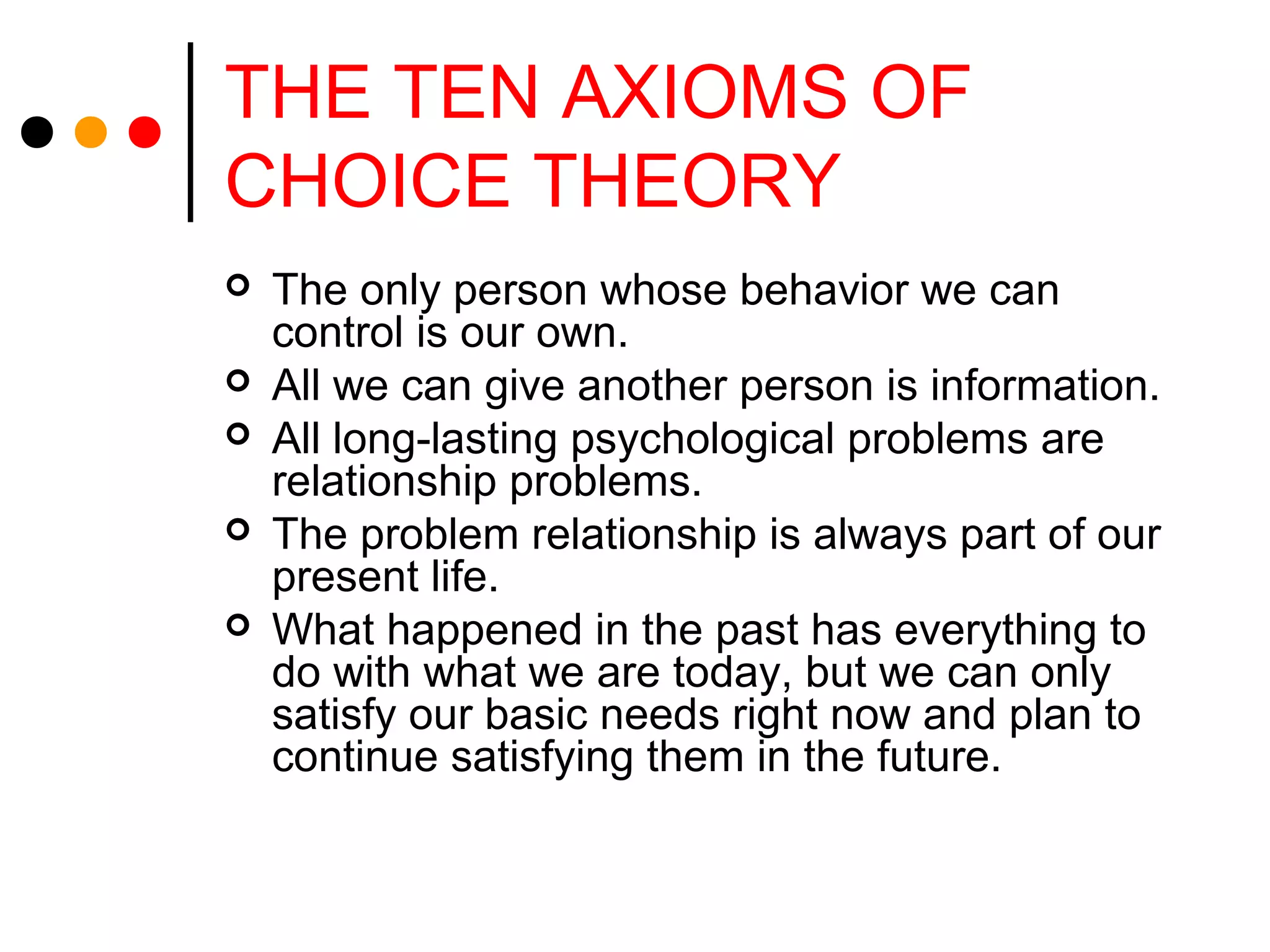 Choice theory presentation | PPT