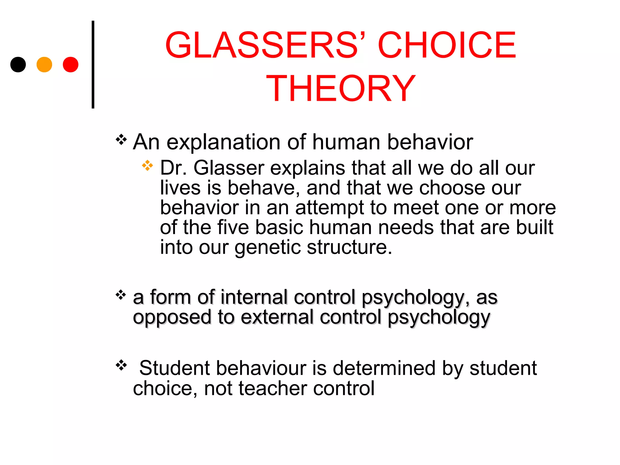 Choice theory presentation | PPT