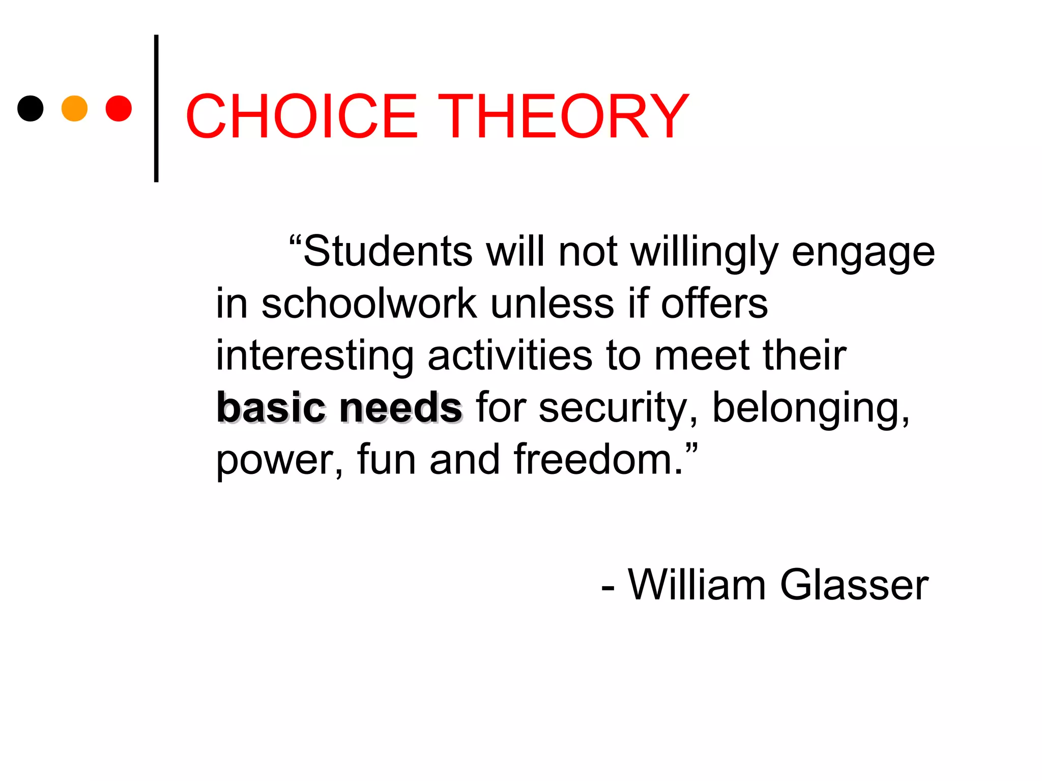 Choice theory presentation | PPT