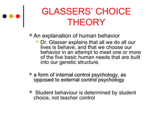 Choice theory presentation | PPT
