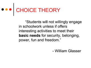 Choice theory presentation | PPT