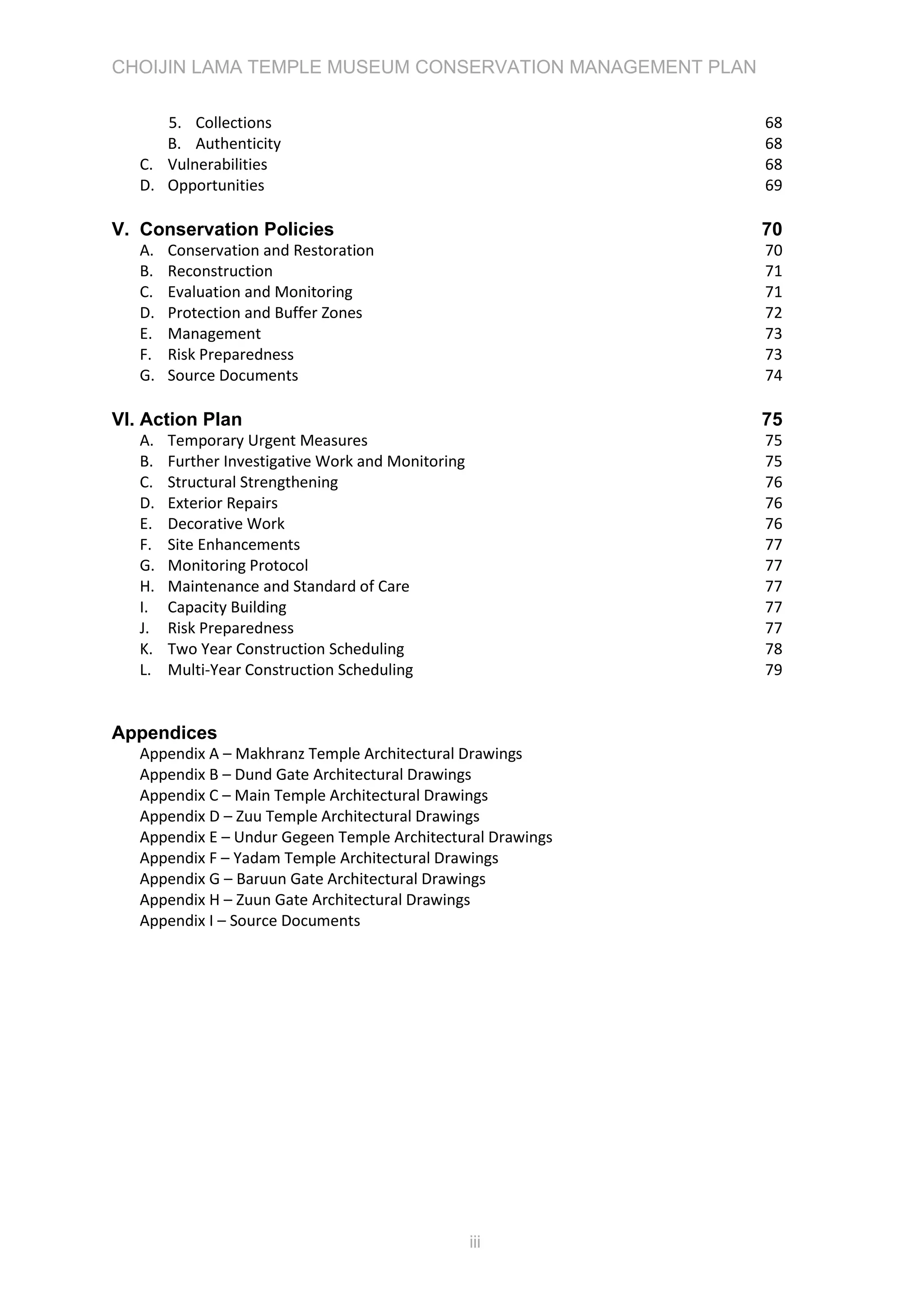 Choijin lama temple museum conservation management plan | PDF