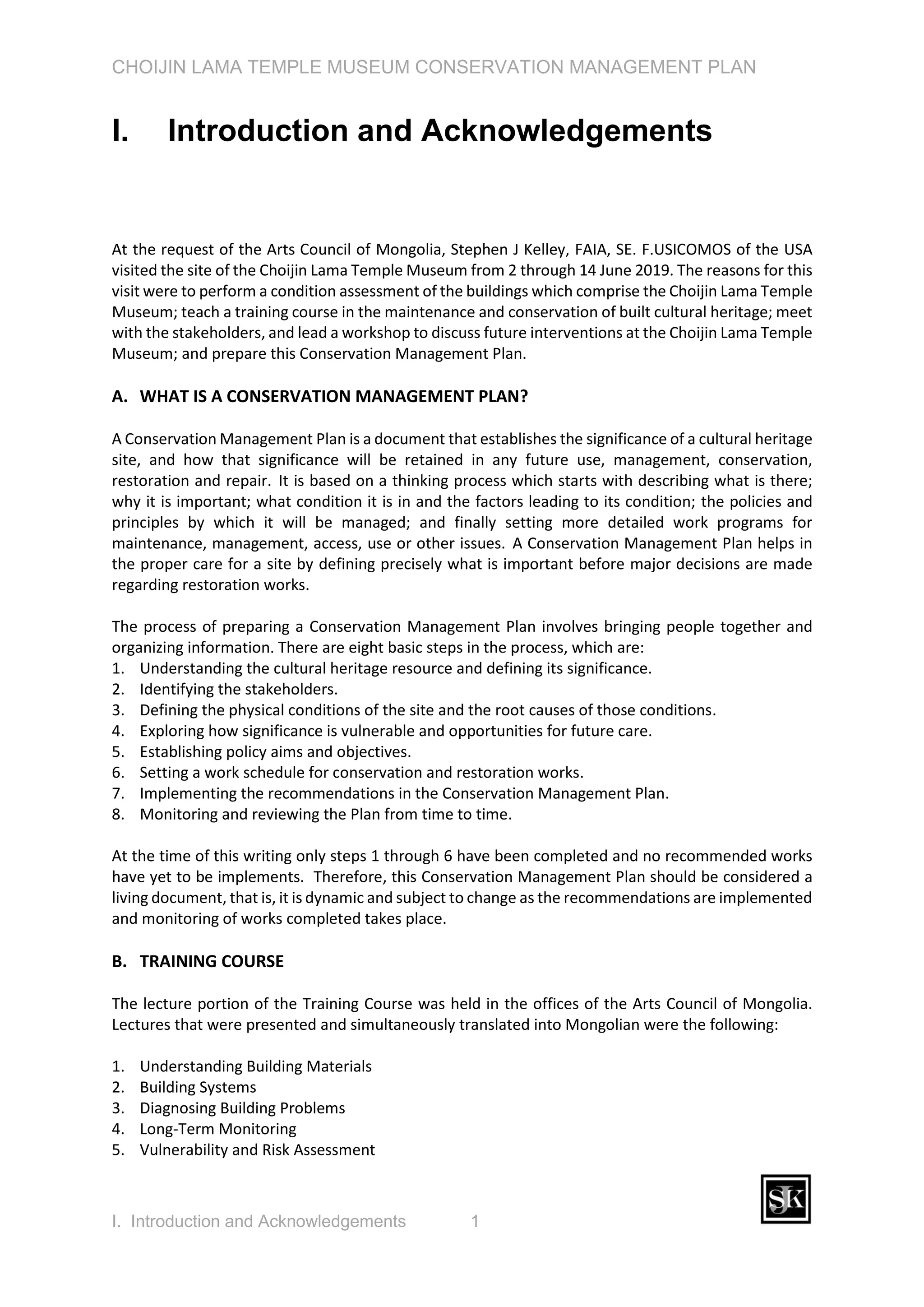 Choijin lama temple museum conservation management plan | PDF