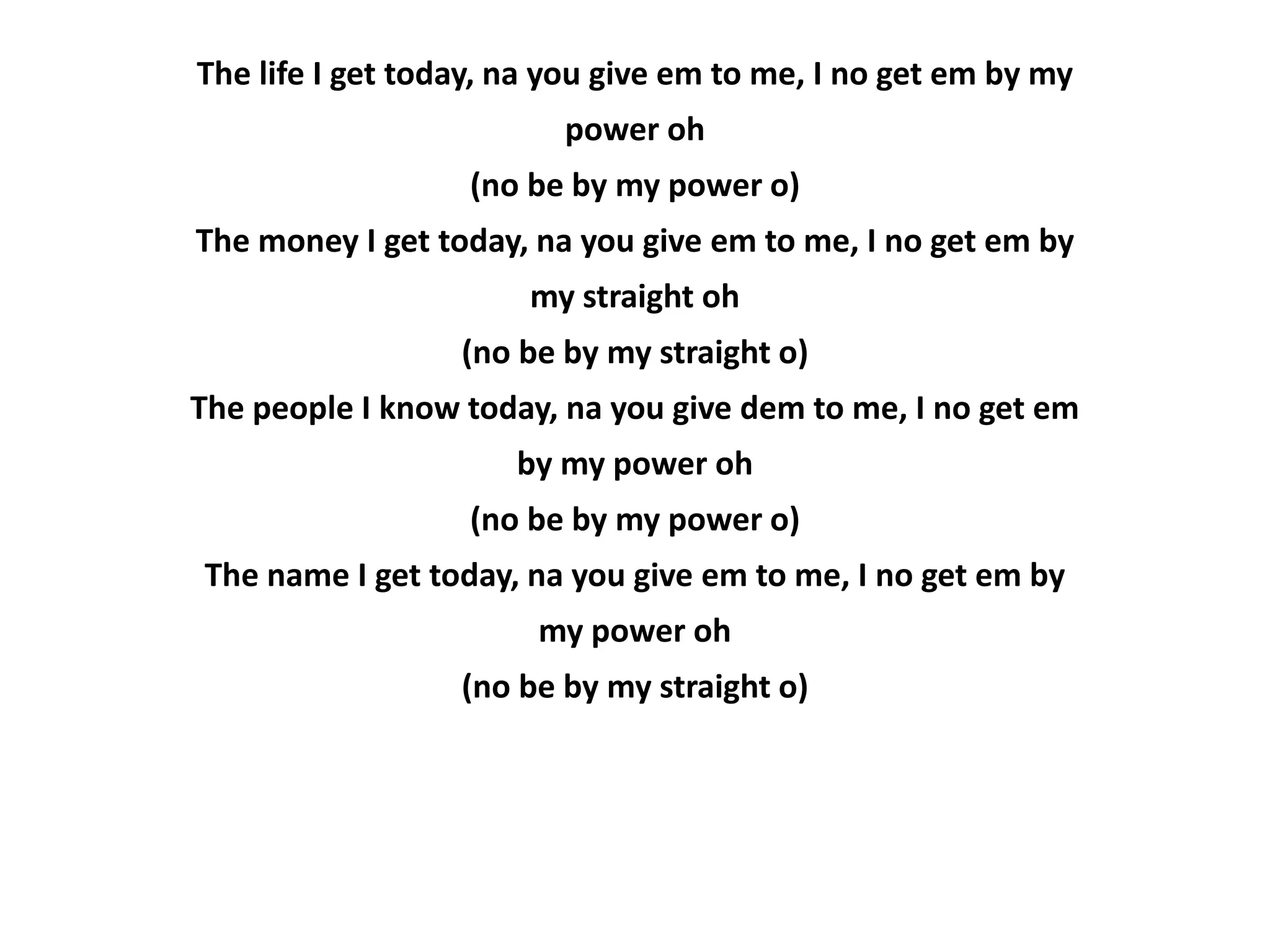 Choir rendition The life I get today... .pptx