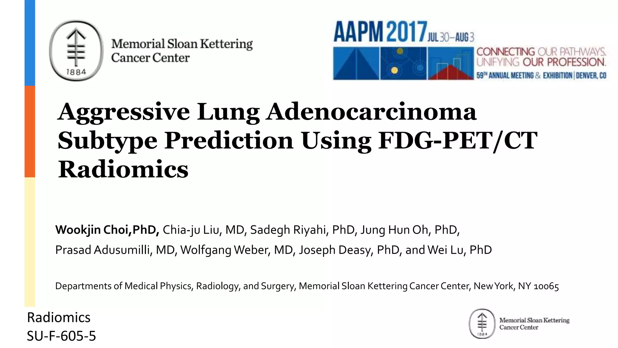 Aggressive Lung Adenocarcinoma Subtype Prediction Using FDG-PET/CT ...