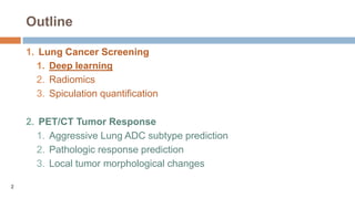 Quantitative Image Analysis for Cancer Diagnosis and Radiation Therapy ...