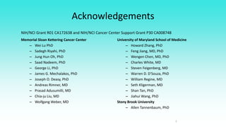 Quantitative image analysis for cancer diagnosis and radiation therapy ...