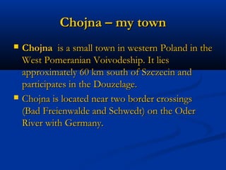 Chojna my town | PPT