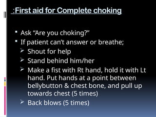 Choking Management, for a school student | PPTX
