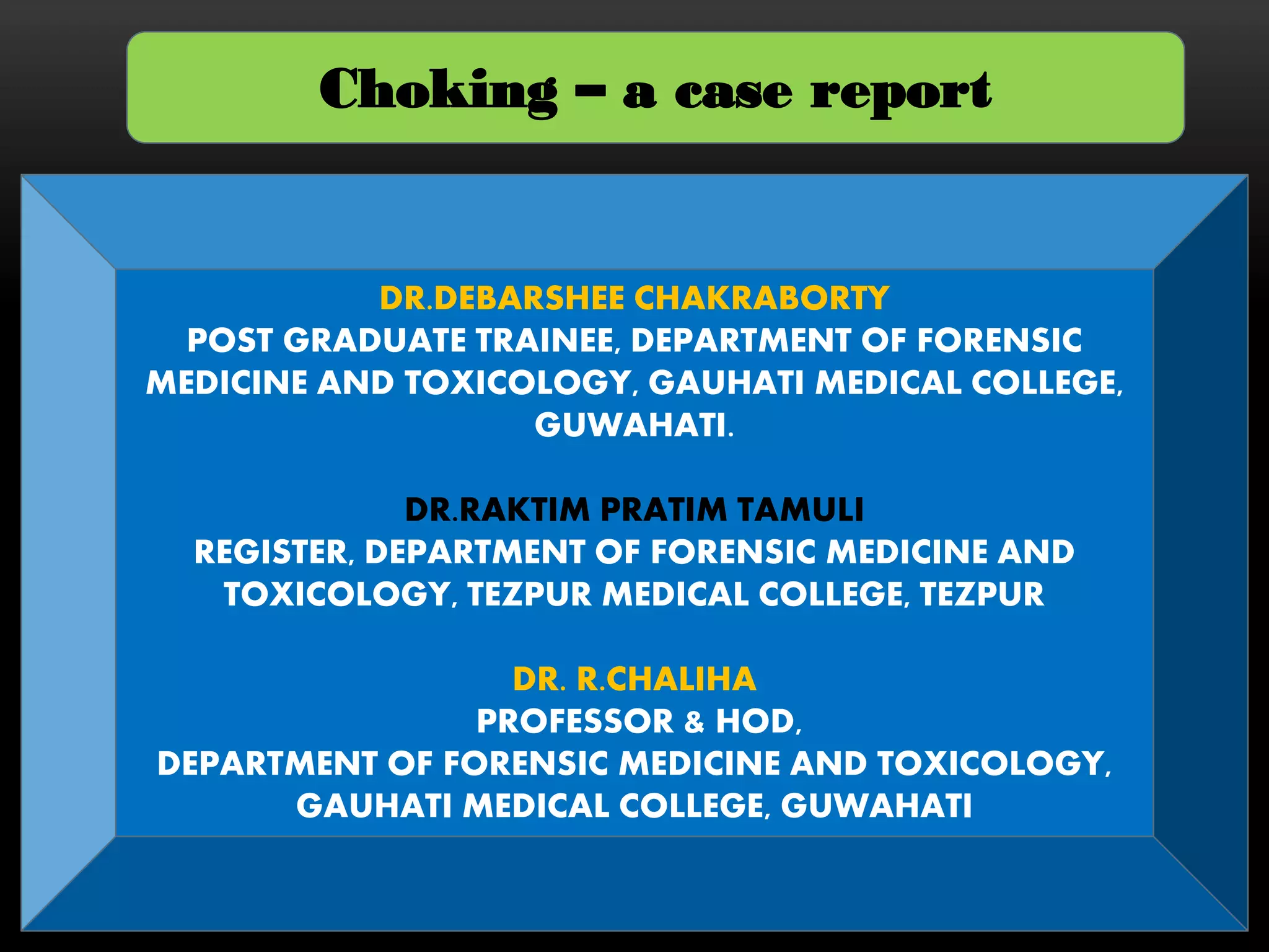 Choking ppt | PPTX | Ear, Nose and Throat Conditions | Diseases and ...