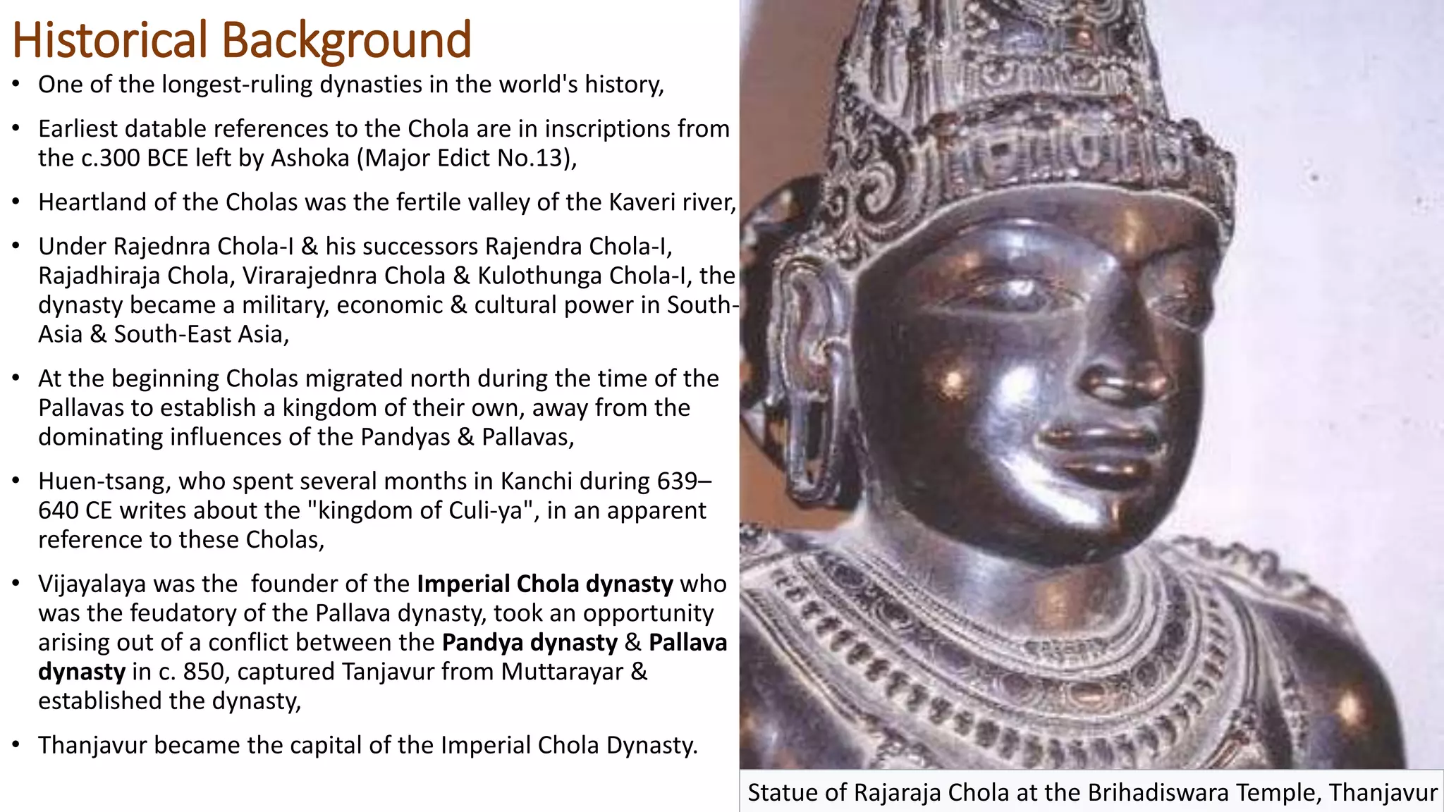 Art of Chola Period (Focused on Stone Art) | PPTX