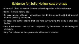 The bronze sculptures of the Chola dynasty | PDF