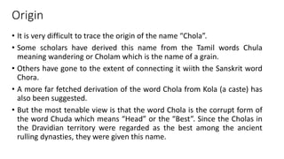 Chola dynasty | PPTX