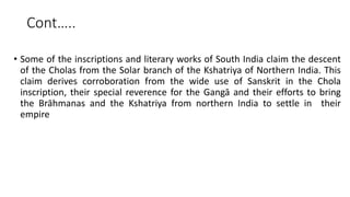 Chola dynasty | PPTX