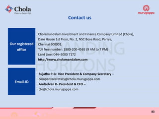 Cholamandandalam Investor Presentation Q4 FY23 | PDF