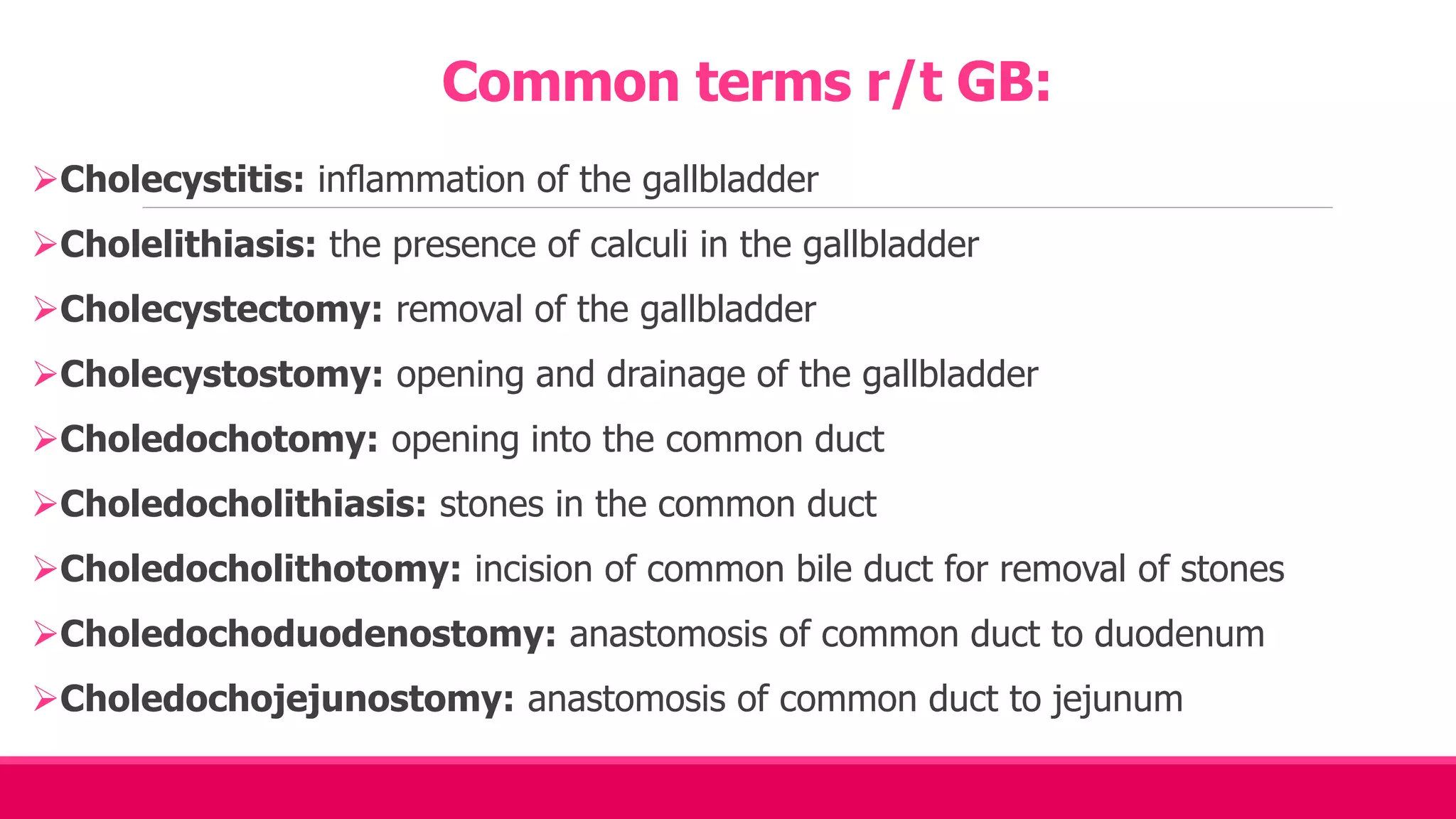 Cholecystitis and Choldocholithiasis | PPTX