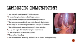 Cholecystectomy Definition, Types, Procedure | PPTX