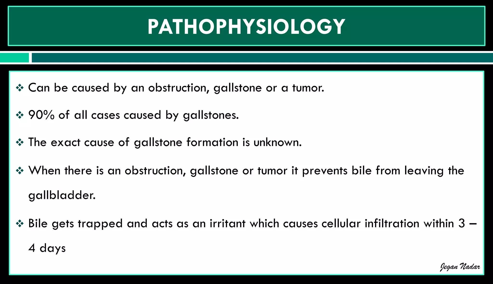 Pathophysiology of Cholecystitis and cholelithiasis | PDF