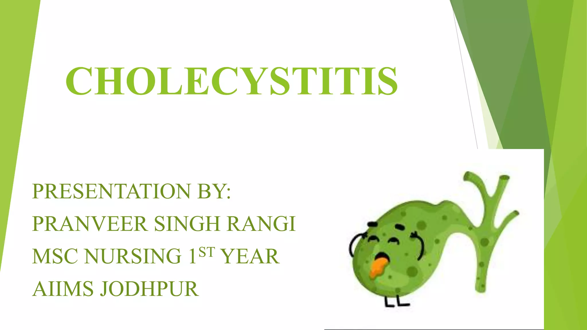 Cholecystitis ppt | PPTX