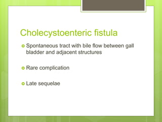 Cholecystogastric fistula | PPTX