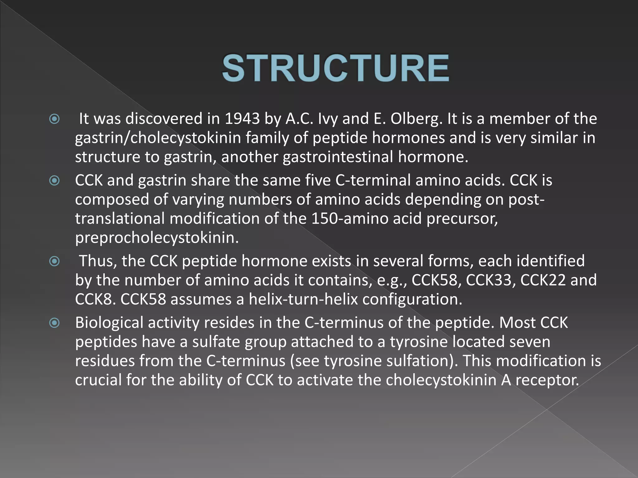 Cholecystokinin | PPTX