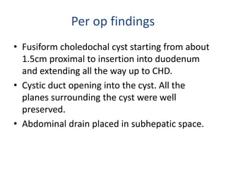 Choledochal cyst | PPTX