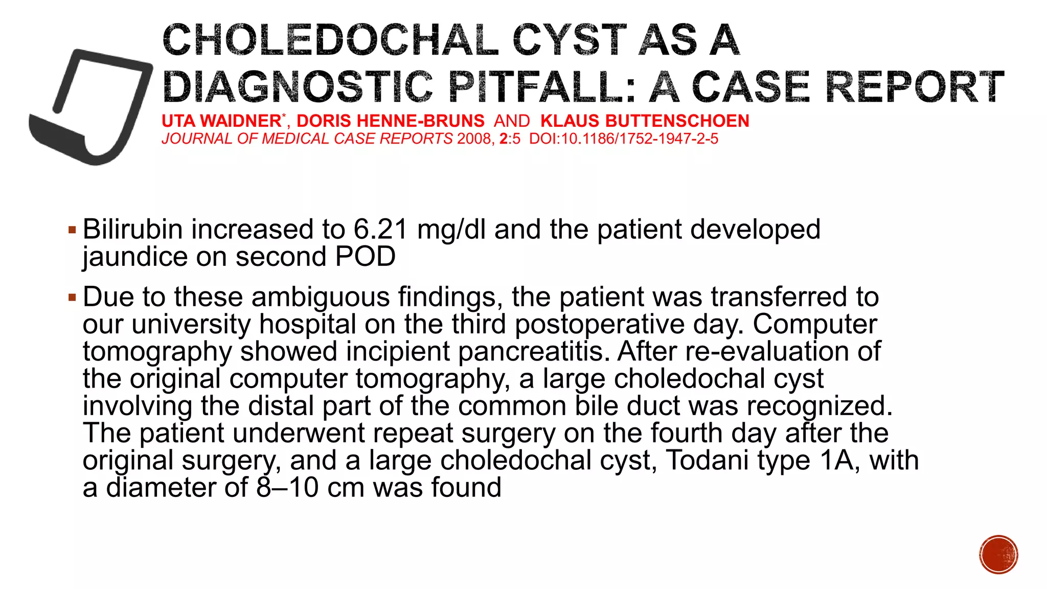 Choledochal cysts - Introduction, Classification, Pathogenesis ...