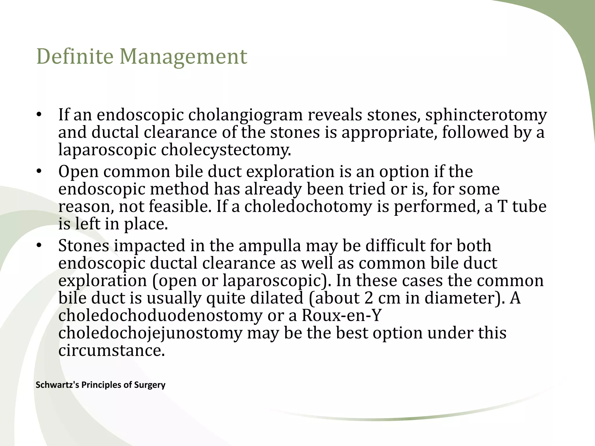 Choledocholithiasis | PPTX
