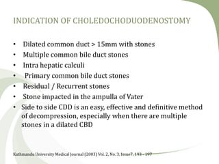 Choledochoduodenostomy