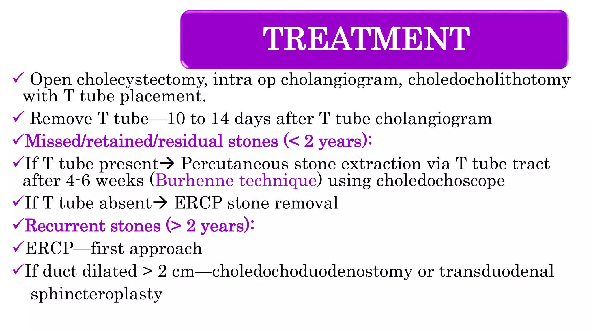 Choledocholithiasis- obstructive jaundice | PPTX