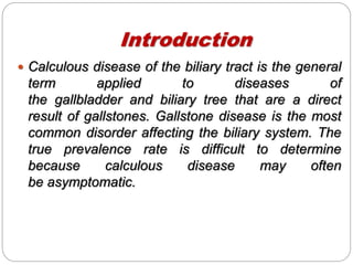 Cholelithiasis (Gall stone) | PPT