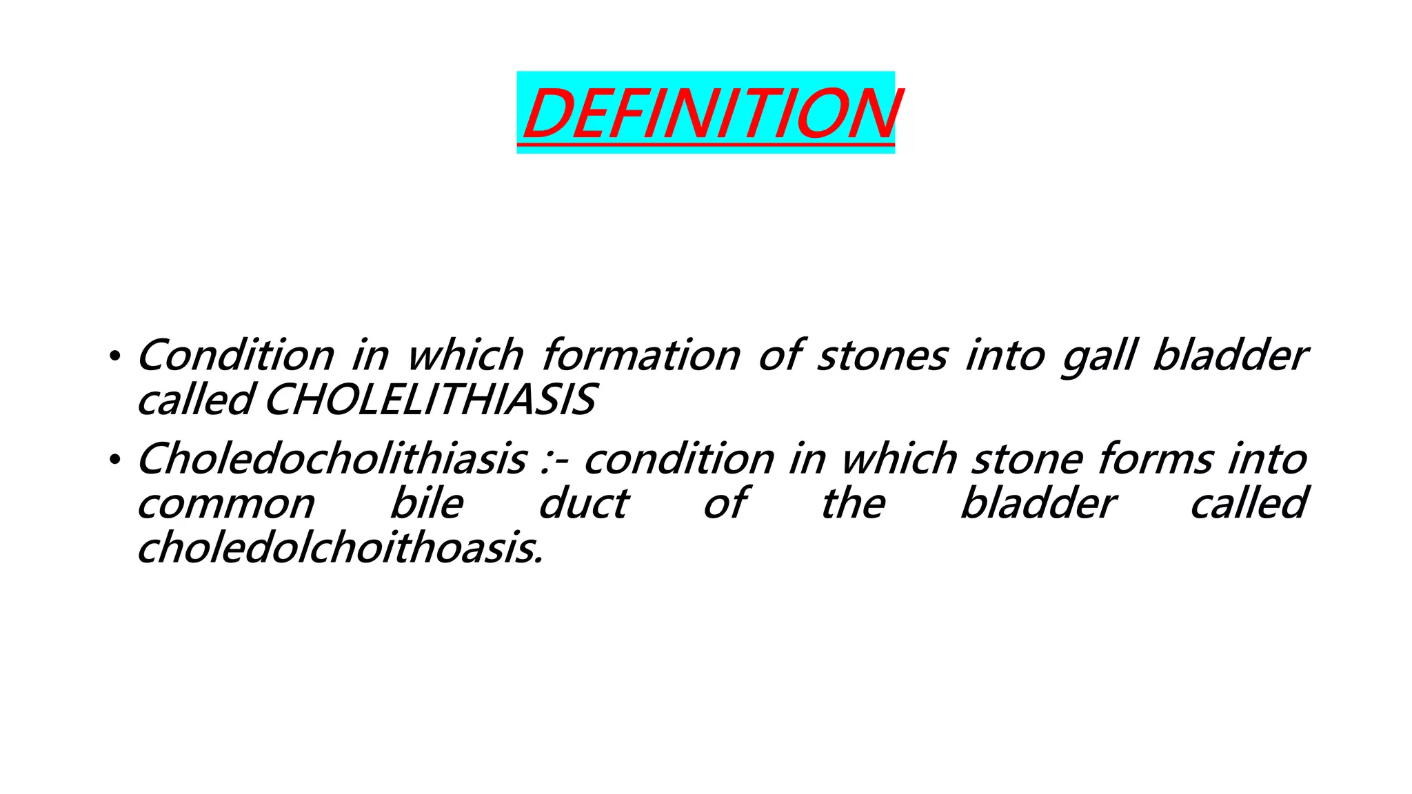 cholelithiasis | PPTX