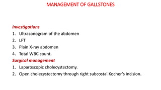 Cholelithiasis and cholecystitis | PPTX