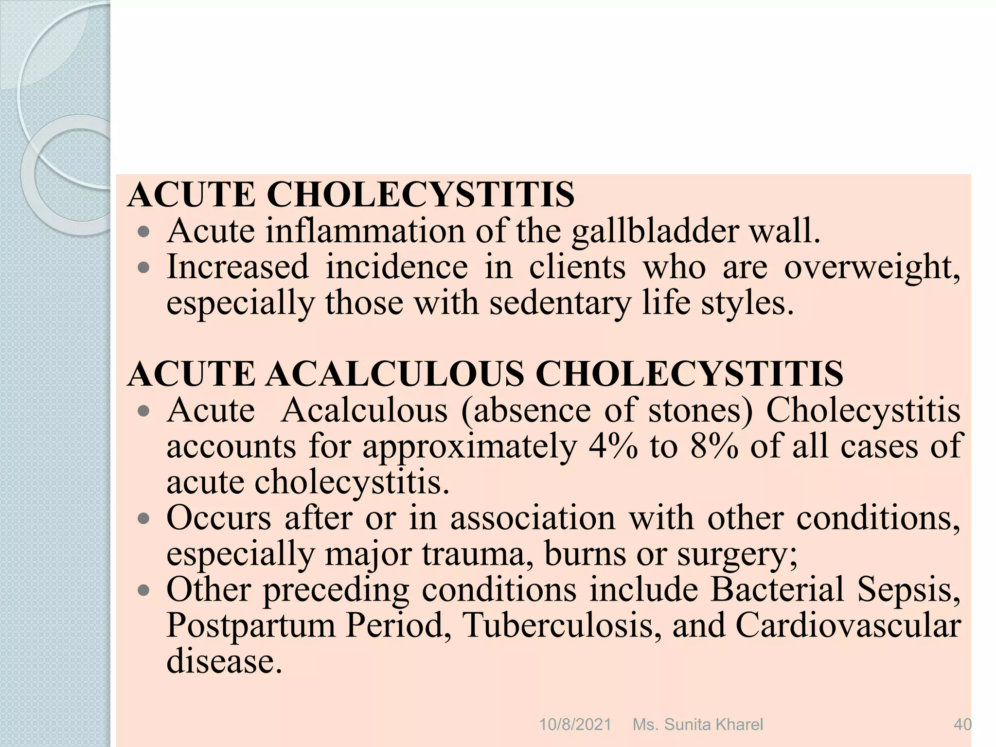 Cholelithiasis and cholecystitis, sunita kharel | PPT