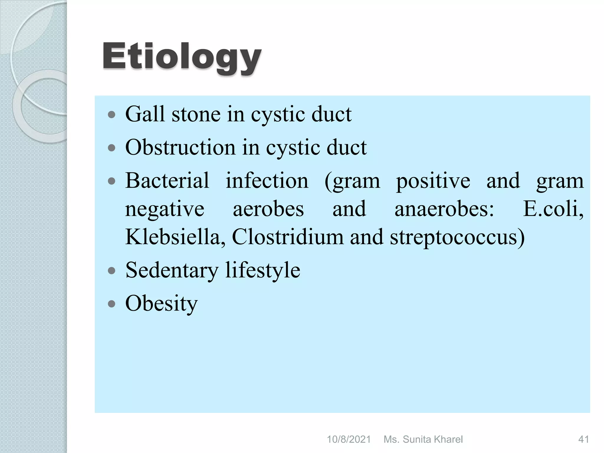 Cholelithiasis and cholecystitis, sunita kharel | PPT
