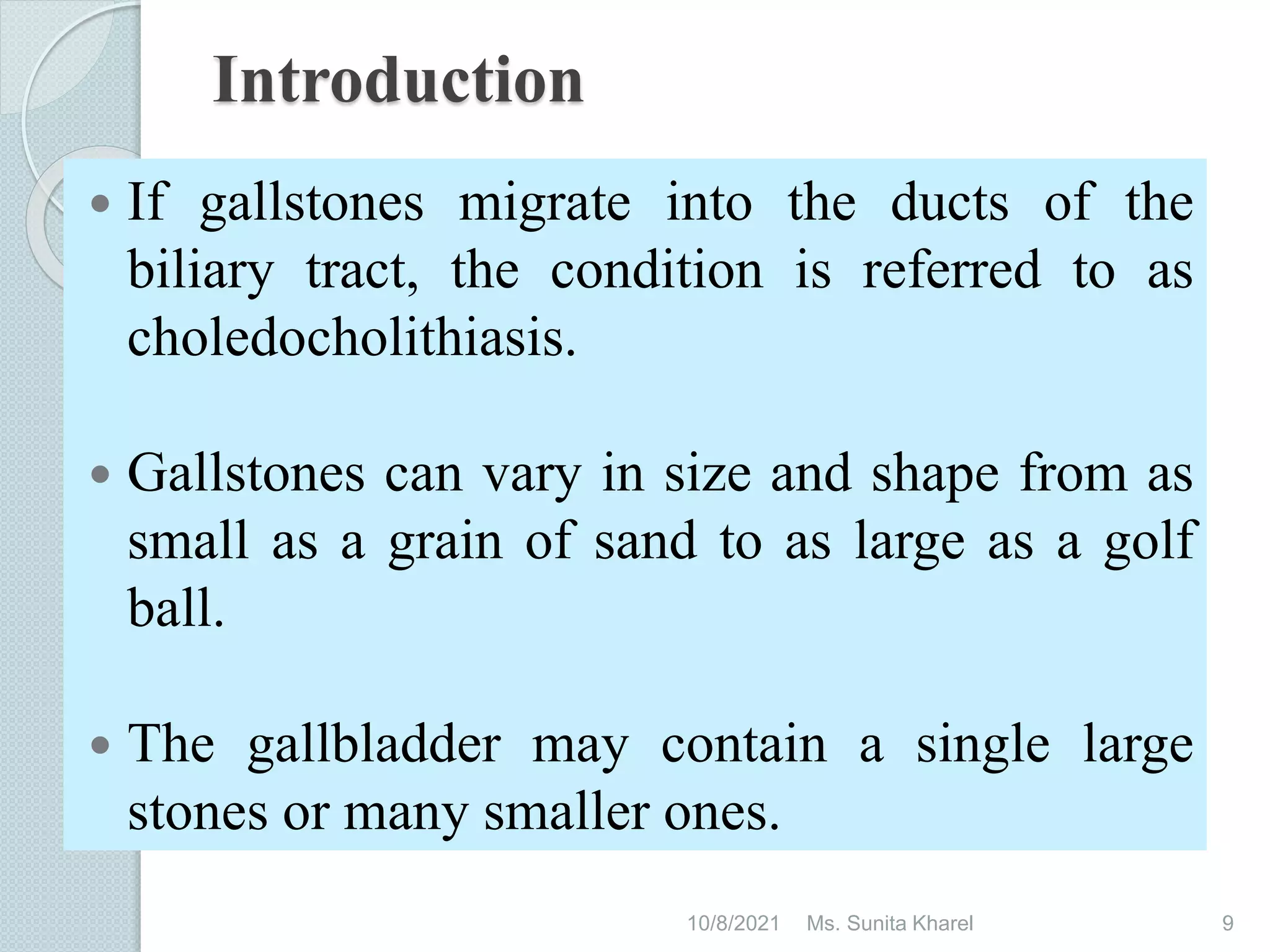 Cholelithiasis and cholecystitis, sunita kharel | PPT