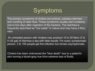 Cholera | PPTX | Infectious Diseases | Diseases and Conditions
