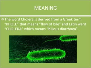 Cholera presetionnta | PPTX