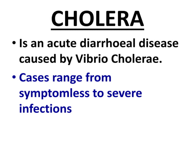 Epidemiology of Cholera | PPTX