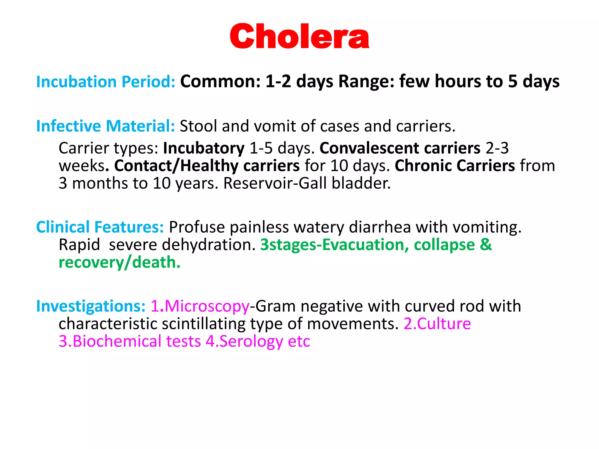Cholera:Brief Epidemiology and Prevention | PPTX