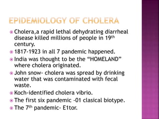 Epidemiology of cholera. 7 Pandemic of cholera | PPTX
