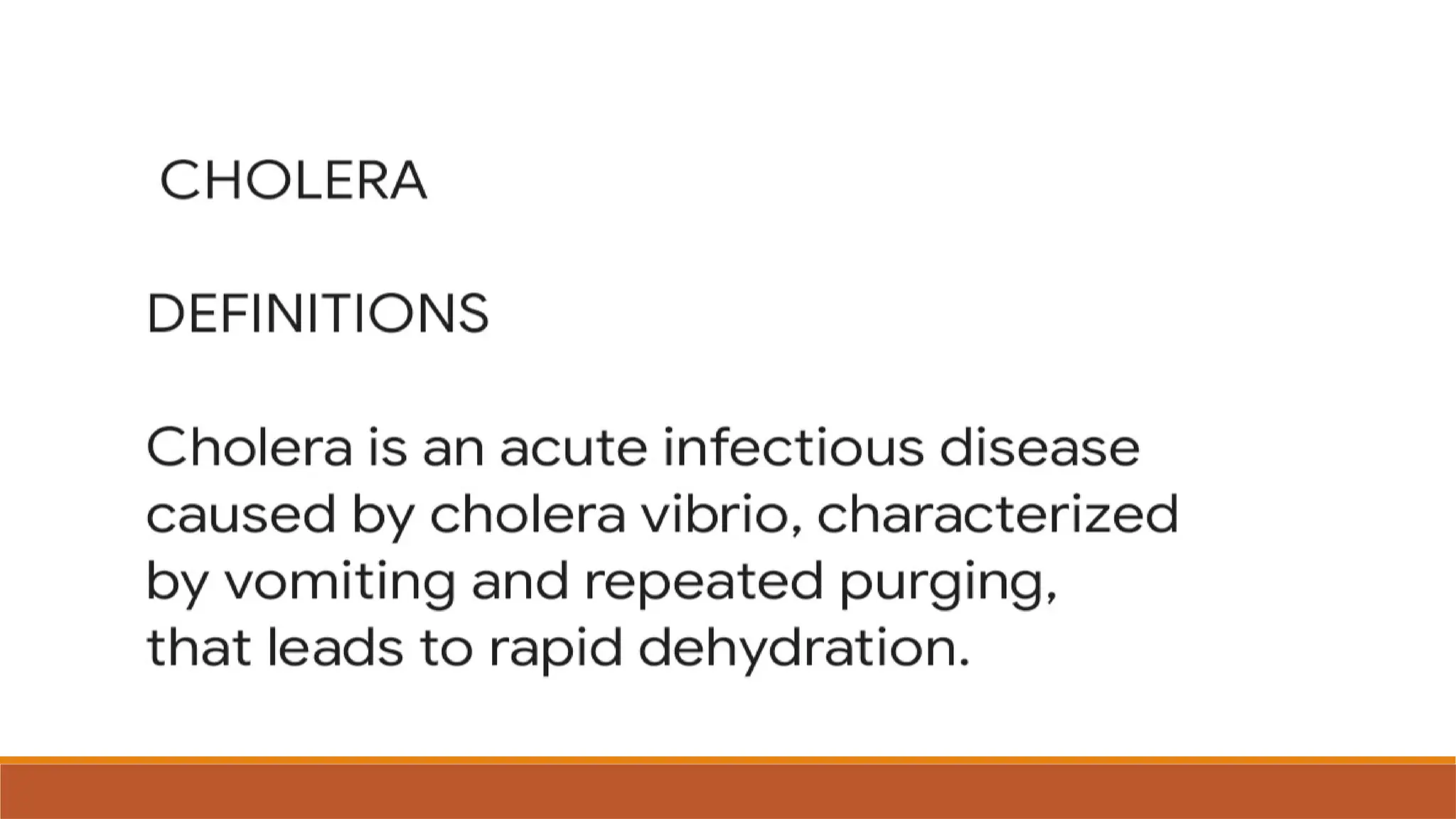 explore the cholera and discuss the causes of cholera , explain the pathophysiology of the ...