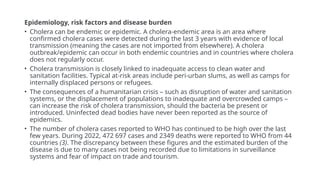 Cholera presentation for b.pharmacy.pptx | Infectious Diseases | Diseases and Conditions