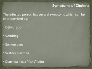 Cholera.ppt | Digestive Disorders | Diseases and Conditions